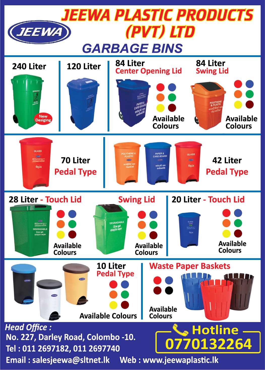 Jeewa Plastic Products (Pvt) Ltd - Sri Lanka Telecom Rainbowpages