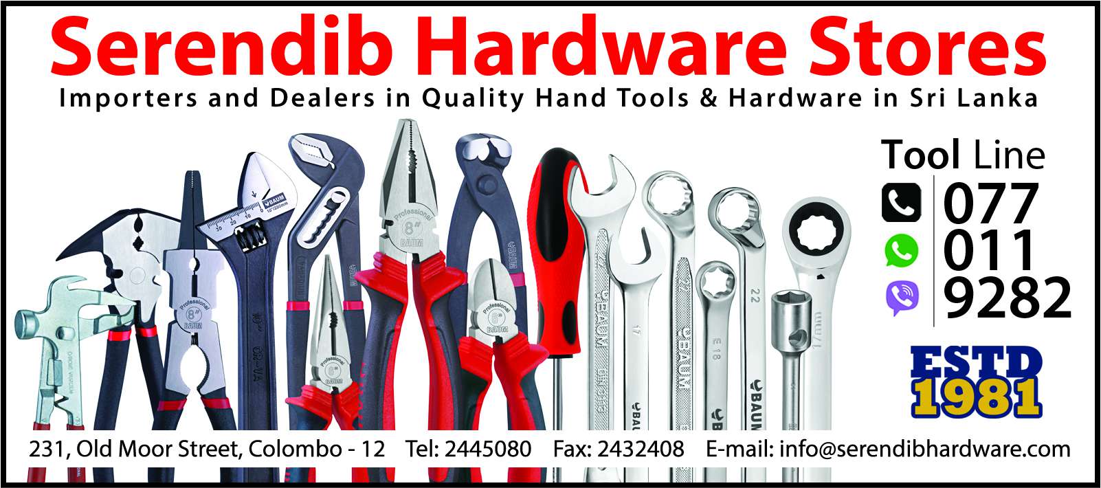Serendib Hardware Stores - Sri Lanka Telecom Rainbowpages